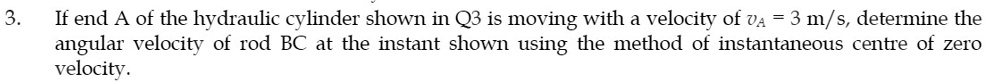 SOLVED: 'Object oriented programming please If end A of the hydraulic cylinder shown in Q3 is ...