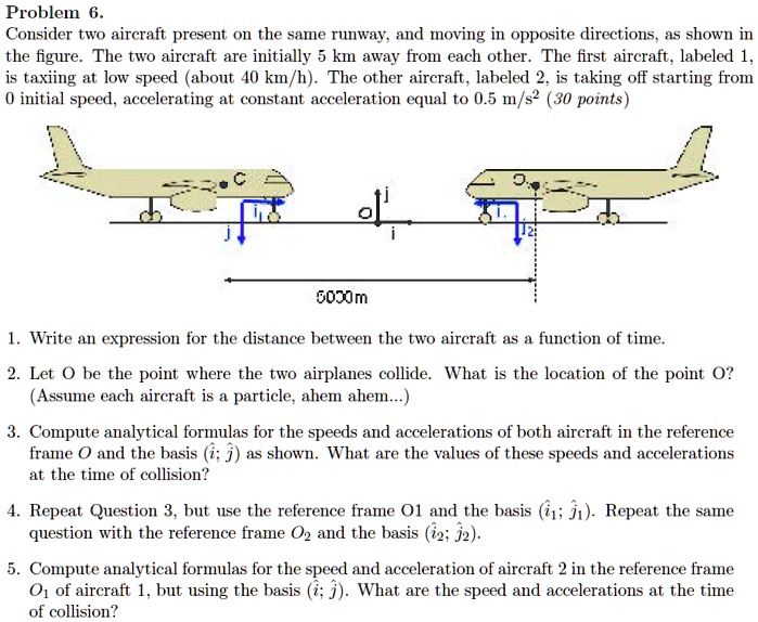Problem 6. Consider two aircraft present on the same runway, and moving ...