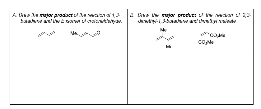 SOLVED:Draw the major product of the reaction of 1,3- butadiene and the ...