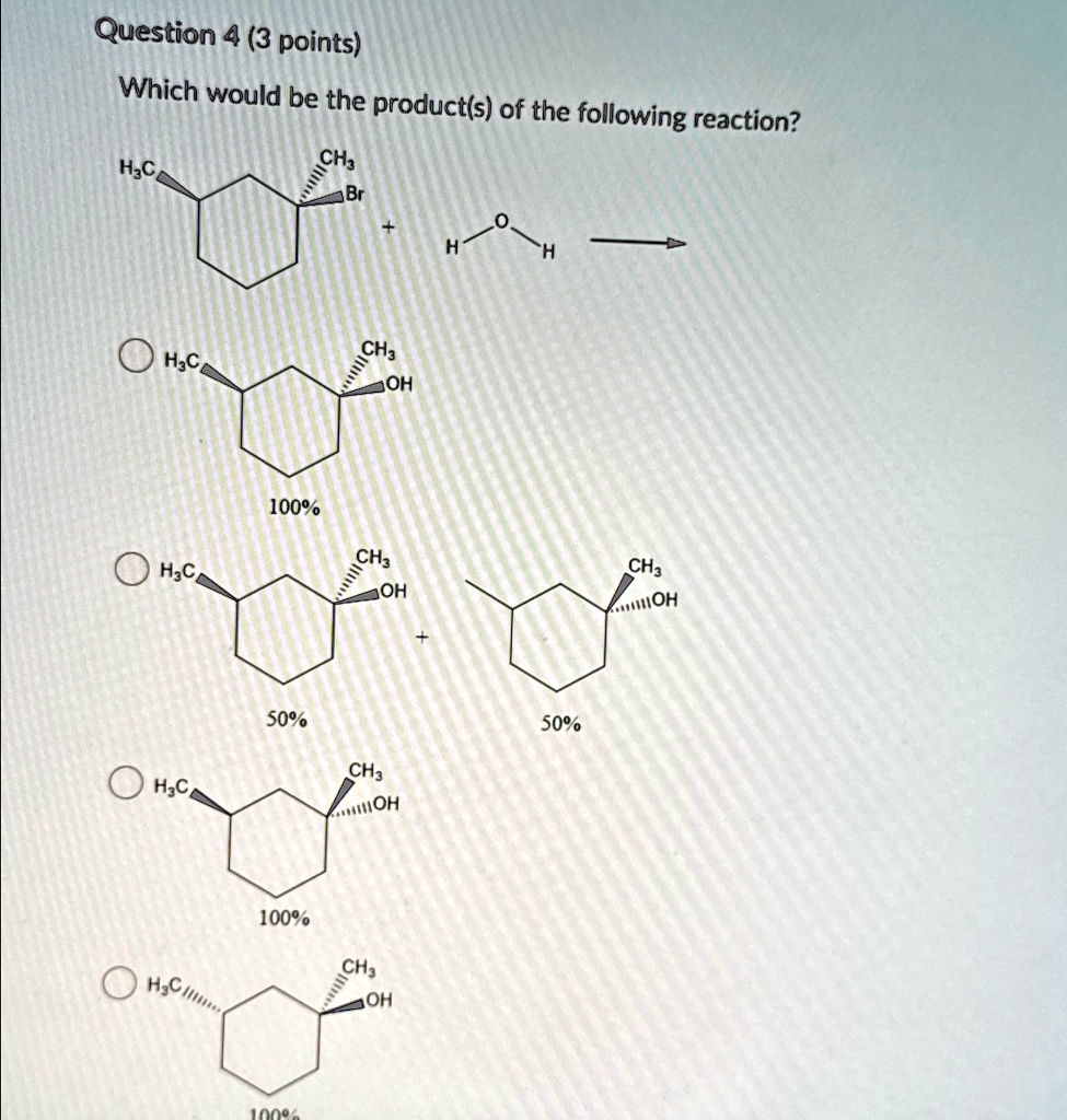 question 4 3 points which would be the products of the following ...