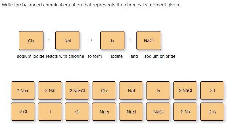 write the balanced chemica equation that represents the chemical ...