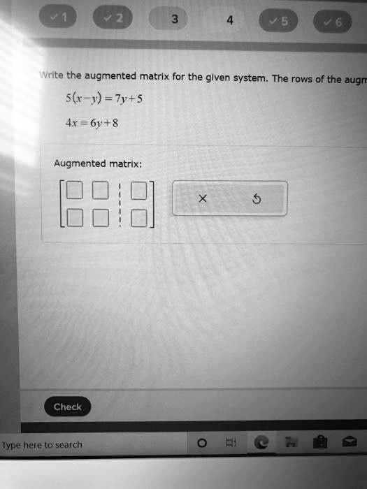 SOLVED:Write the augmented matrix for the given system: The rows of the ...