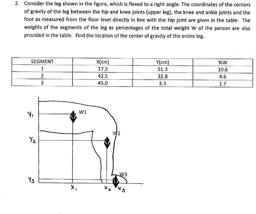 SOLVED: Consider the leg shown in the figure, which is flexed to a ...