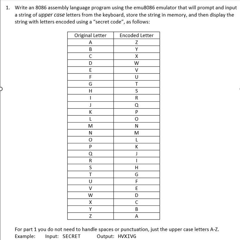Give Me Code 1 Write An 8086 Assembly Language Program Using The Emu8086 Emulator That Will