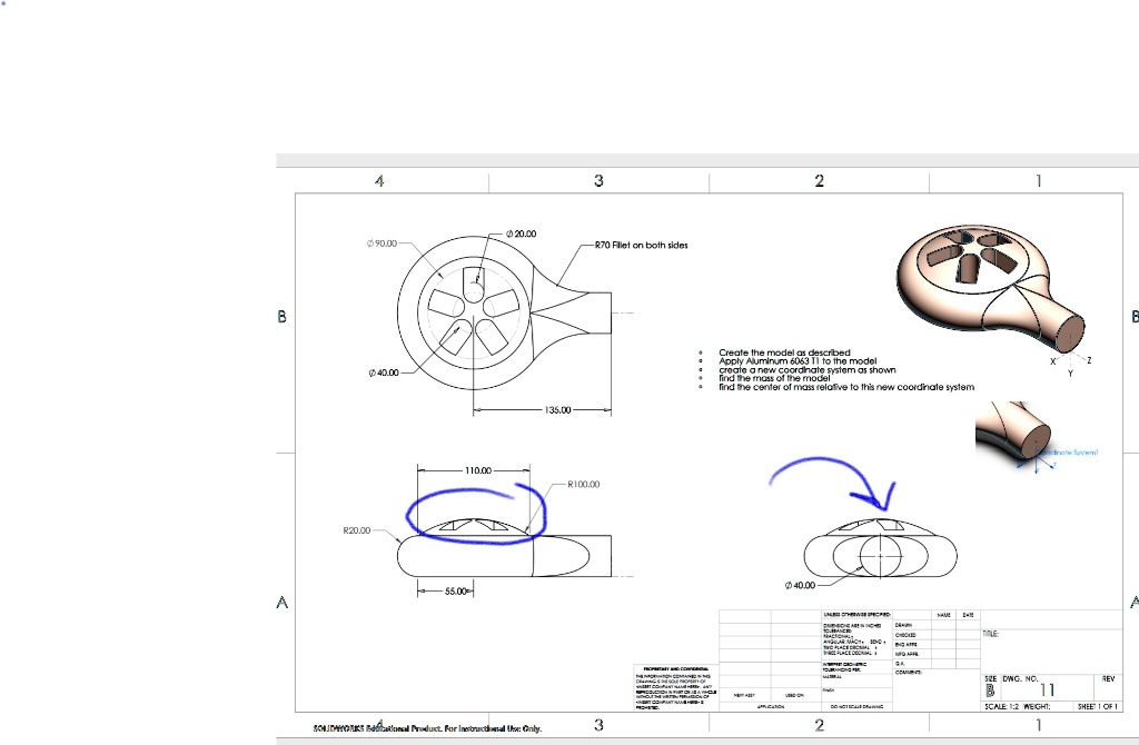 SOLVED: How do I approach creating this object on SolidWorks? I am ...