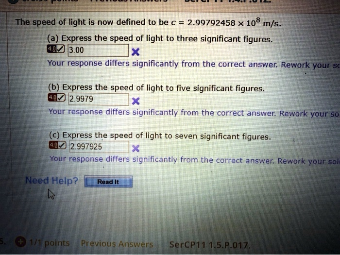 the speed of light is now defined to be 299792458 x 108 ms a express ...
