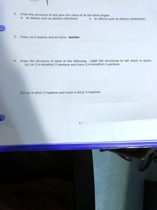 2. Draw the structure of and give the value of all the bond angles a ...