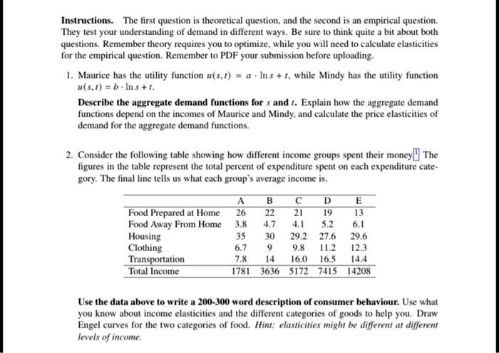 SOLVED: Instructions: The first question is a theoretical question, and ...