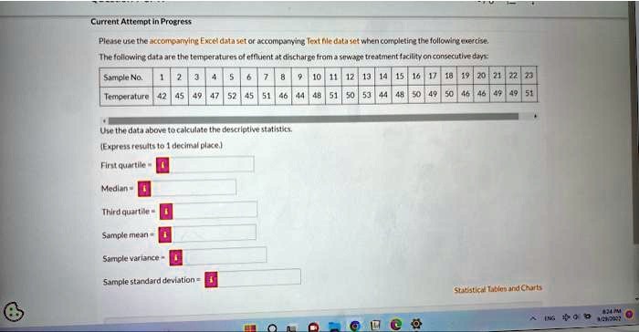 SOLVED: Please use the accompanying Excel dataset or accompanying Text ...