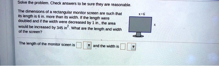 SOLVED:Solve the problem. Check answers t0 be sure they are reasonable ...