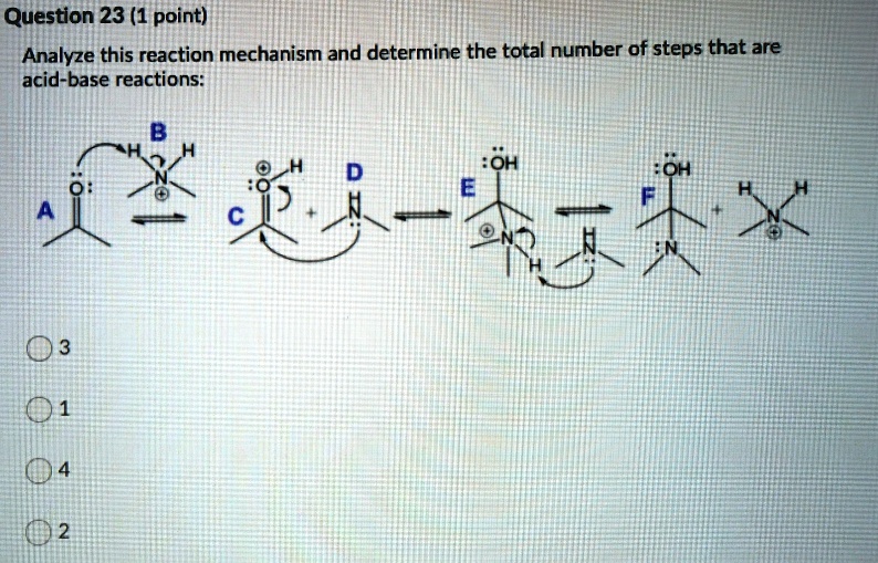 SOLVED: Question 23 (1 point) Analyze this reaction mechanism and determine the total number of ...