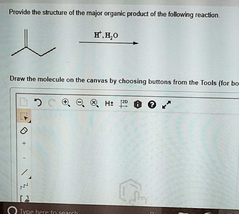 SOLVED: Provide the structure of the major organic product of the ...