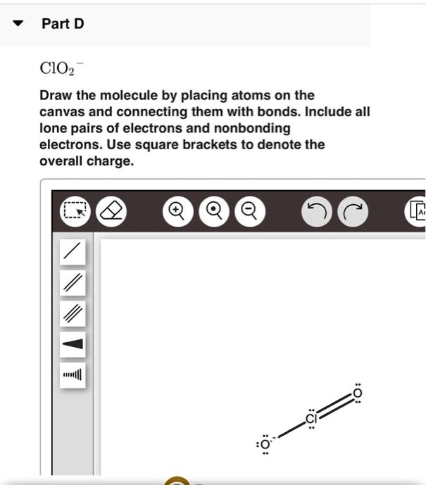 SOLVED: Part D CO2 Draw the molecule by placing atoms on the canvas and ...