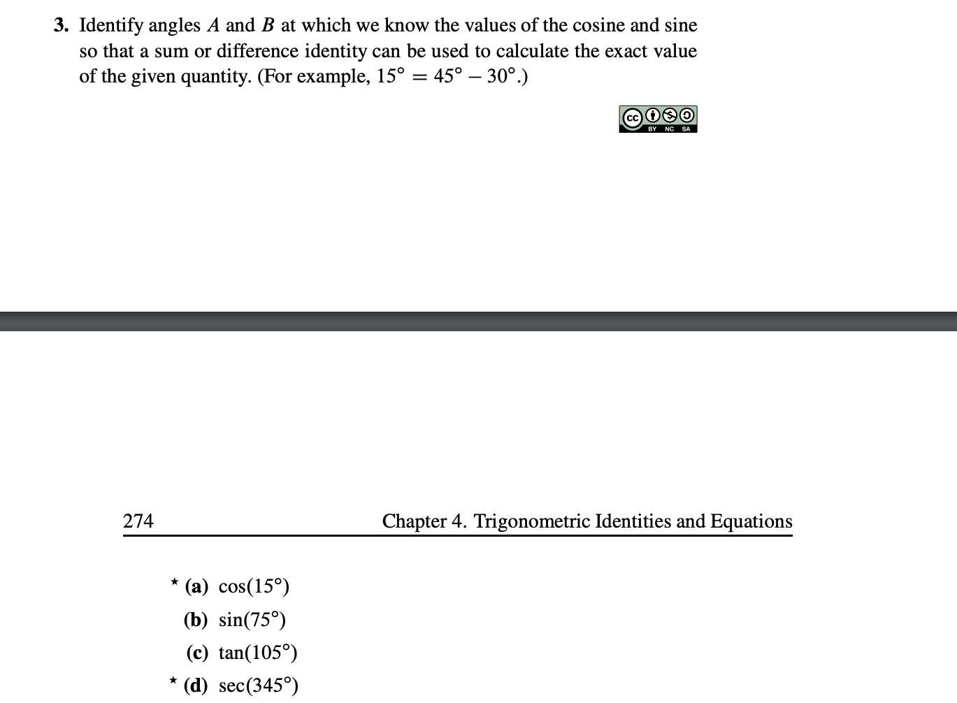 SOLVED: 3. Identify angles A and B at which we know the values of the ...