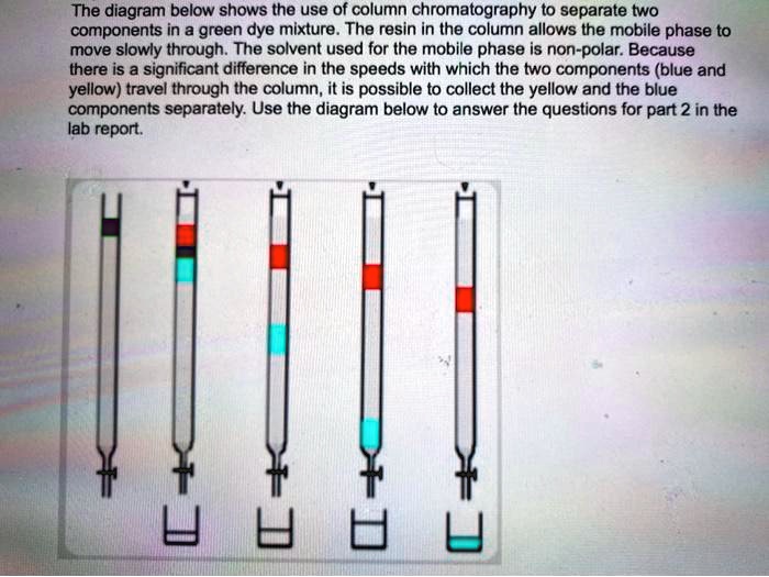 SOLVED:The diagram below shows the use of column chromatography t0 ...