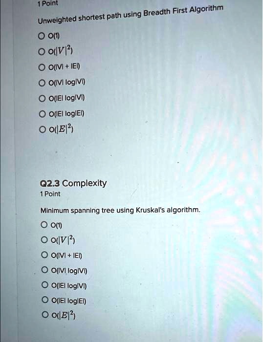 Solved 1 Point Path Using Breadth First Algorithm Unweighted 2011