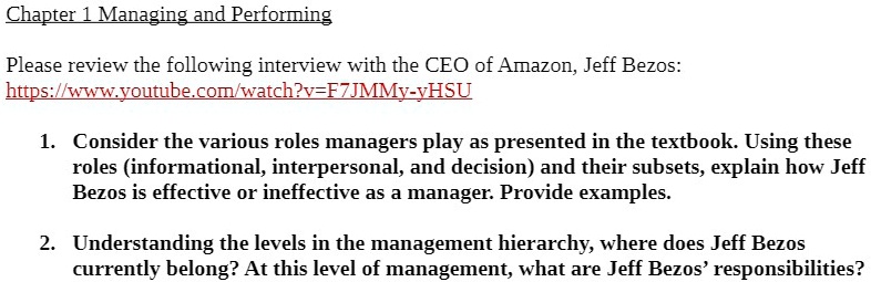 [GET ANSWER] chapter managing and performing please review the ...