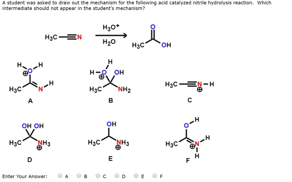 a student was asked to draw out the mechanism for the following acid ...
