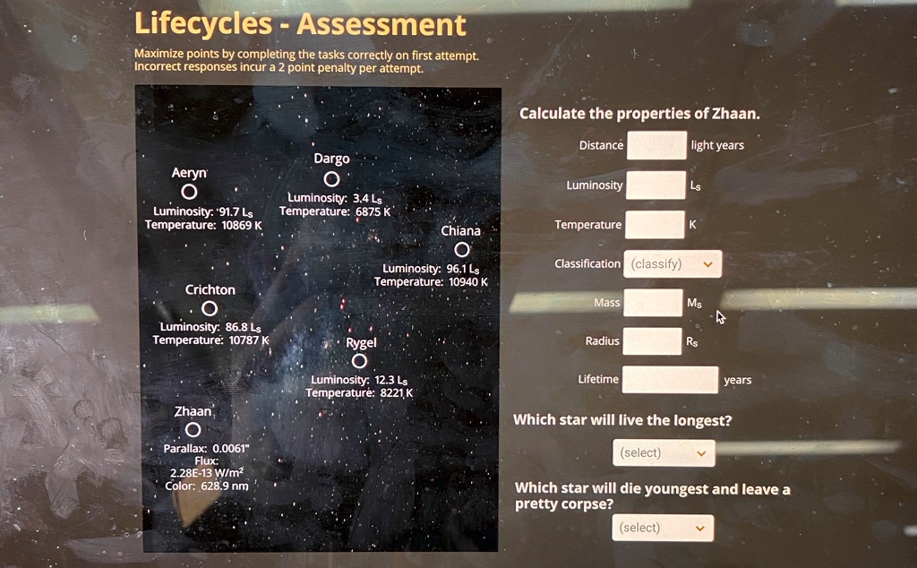 SOLVED: The classification drop-down is (main sequence, red giant, supergiant, or white dwarf ...