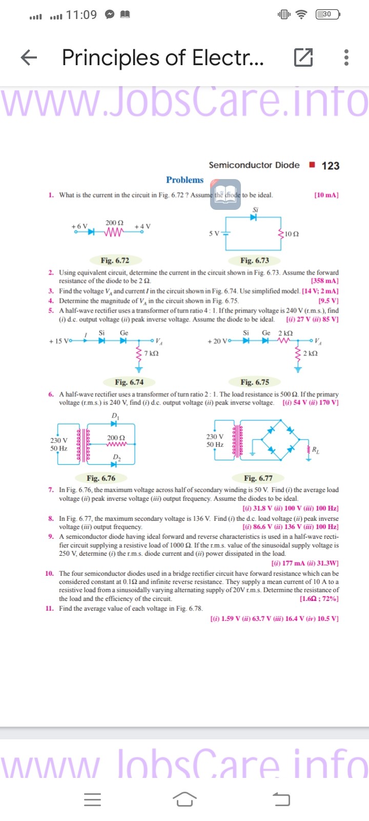 SOLVED: „II .II 11:09 ⊕ "? 30 Principles of Electr... Semiconductor ...