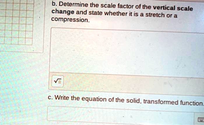 SOLVED:b: Determine the scale factor of the vertical scale change and ...