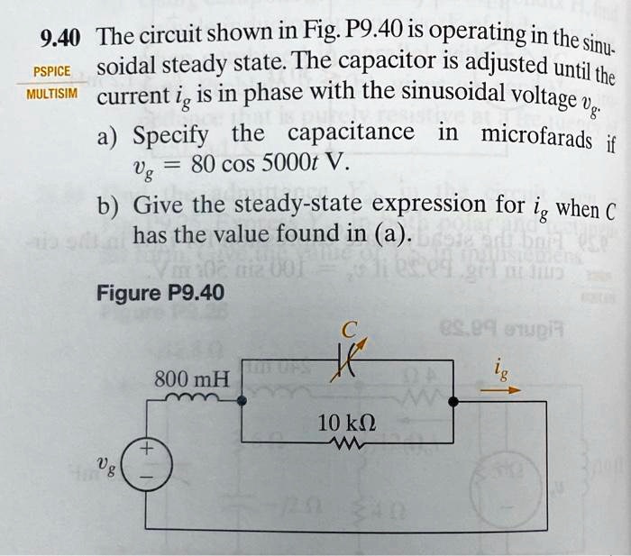 940 the circuit shown in fig p940 is operatingin the sinuc pspice ...