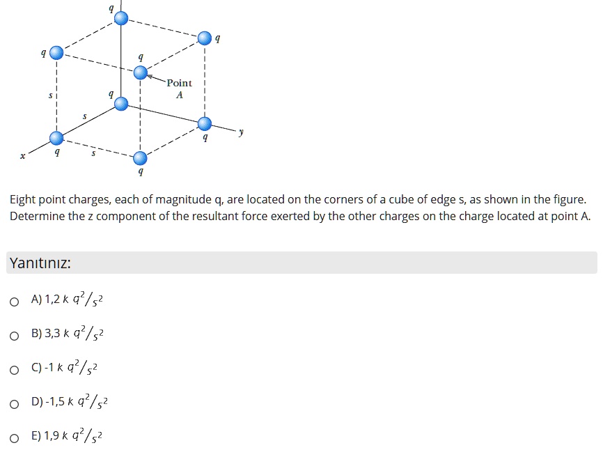 SOLVED: Eight point charges, each of magnitude 4, are located on the ... SOLVED: Eight point charges, each of magnitude 4, are located on the ...