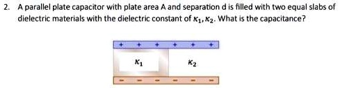 SOLVED: 2. A parallel plate capacitor with plate area A and separation ...