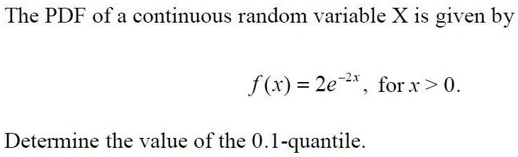 Solved The Pdf Of A Continuous Random Variable X Is Given By Fx 2e