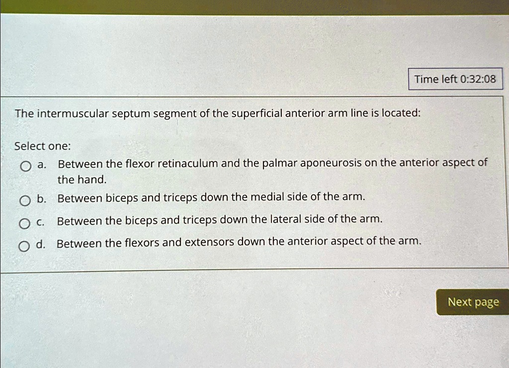 Time left 0:32:08 The intermuscular septum segment of the superficial ...
