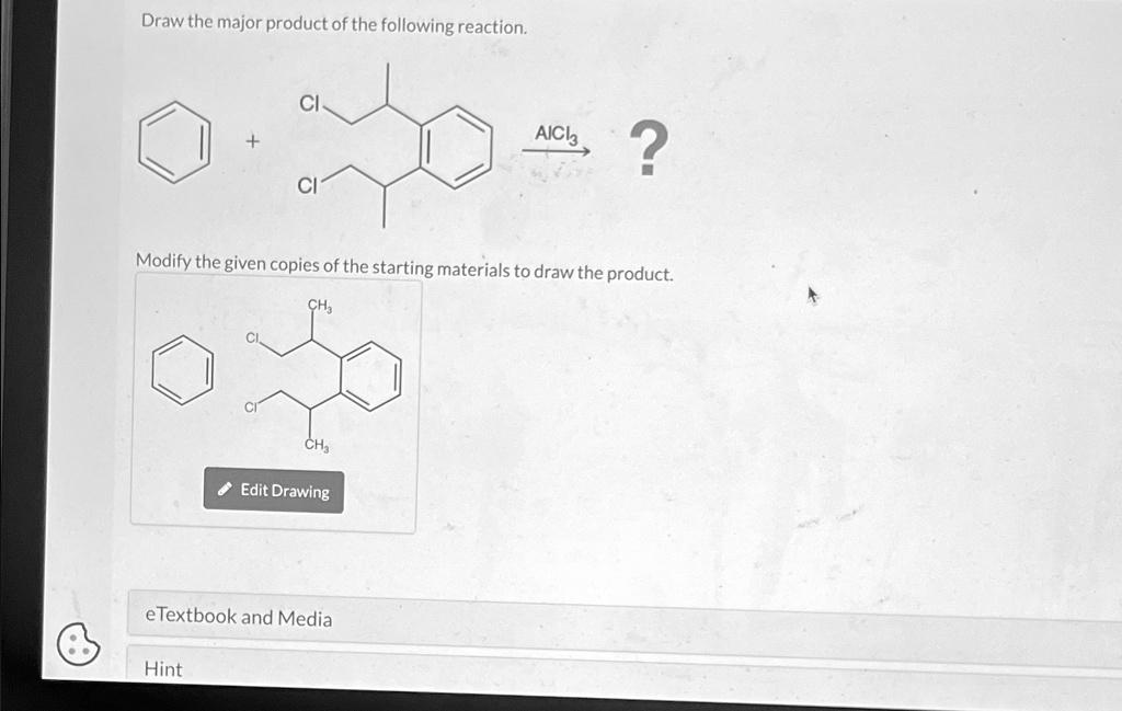 Draw the major product of the following reaction. Modify the given ... Draw the major product of the following reaction. Modify the given ...