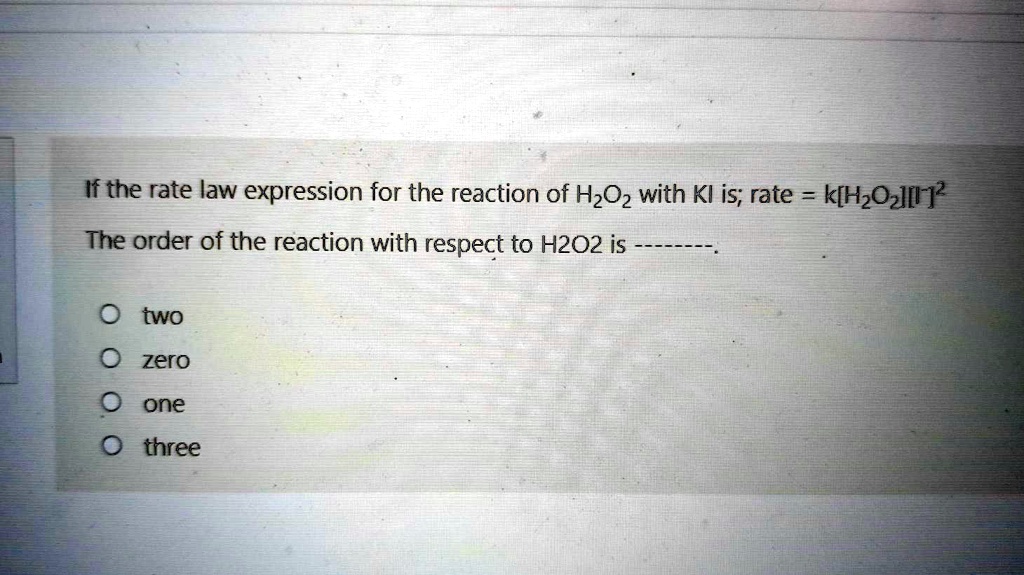 VIDEO solution: Solve?? If the rate law expression for the reaction of ...