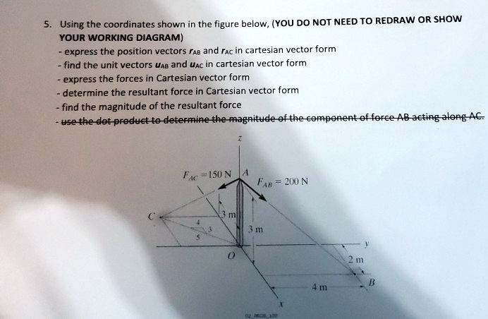 SOLVED: YOUR WORKING DIAGRAM - Express the position vectors ras and rac ...
