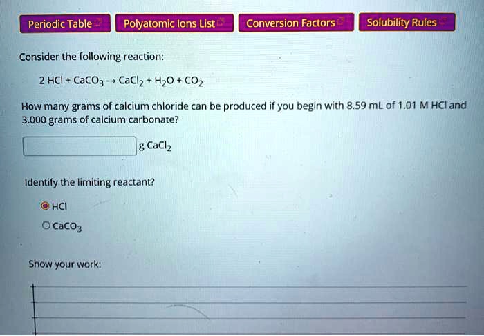 SOLVED: Periodic Table Polyatomic Ions List Conversion Factors ...
