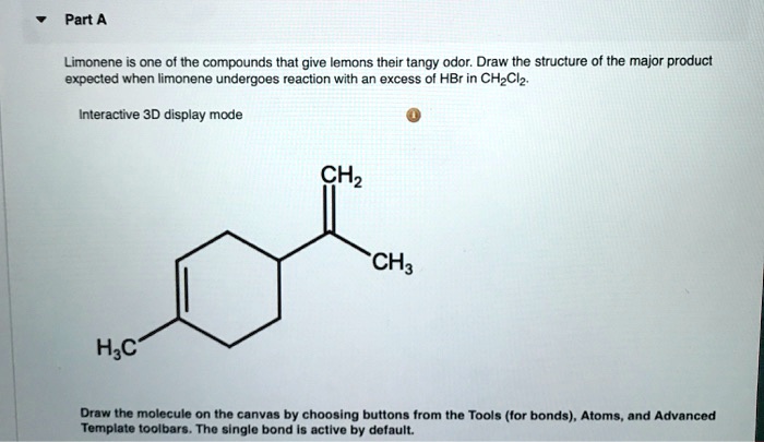 SOLVED: Limonene is one of the compounds that give lemons their tangy ...