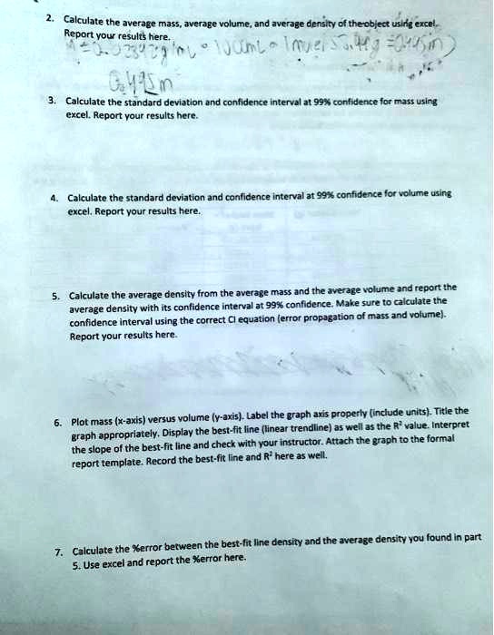 calculate average mass average volume averbe denslty 0f therb eet usine ...