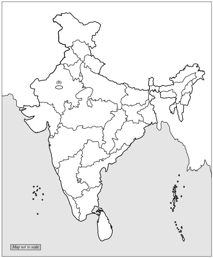 SOLVED: (b) (1) On the given political map of India, locate and label ...