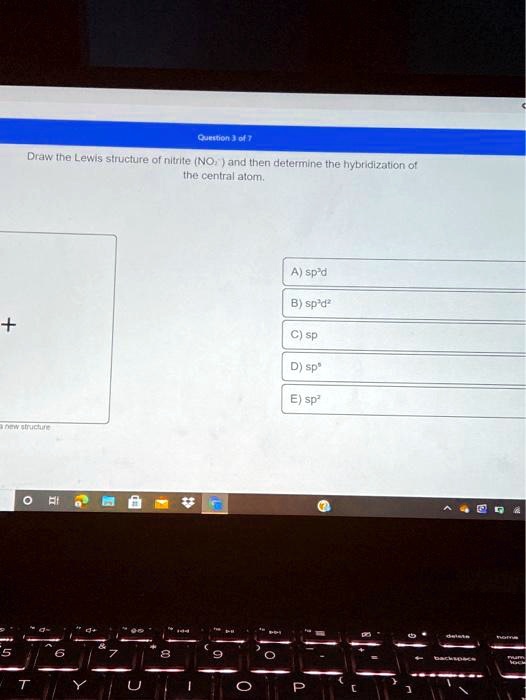 SOLVED: Draw the Lewis structure of nitrite (NO2-) and then determine ...