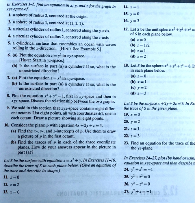 SOLVED: In Exercises 1-5, find an equation in x, Y and for the graph in ...