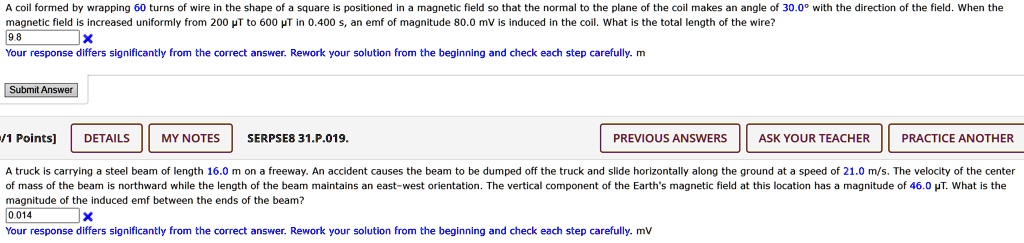a coil formed by wrapping 60 turns of wire in the shape of a square is ...
