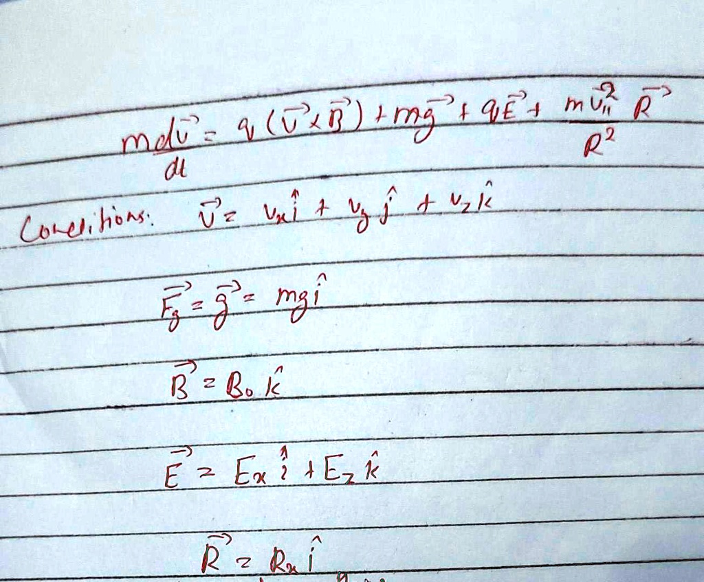 SOLVED: Solve the equation of motion for a single particle with the given forces and conditions ...