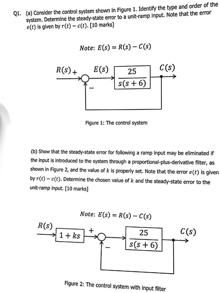 SOLVED: 1. Identify the type and order of the Q1. (a) Consider the ...