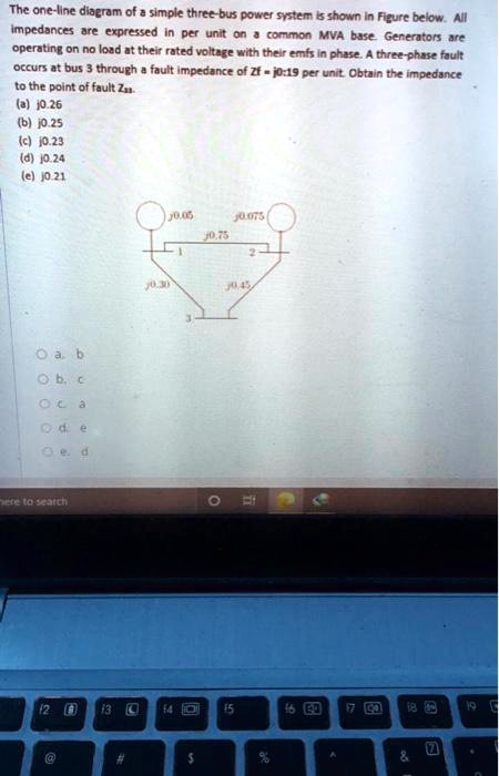 SOLVED: The one-line diagram of a simple three-bus power system is shown in Figure below. All ...