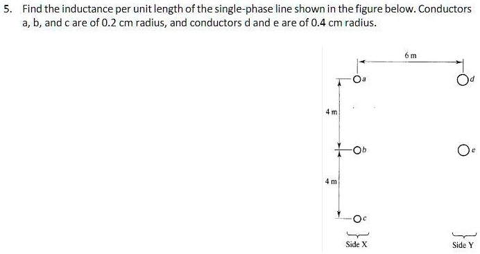 Find the inductance per unit length of the single-phase line shown in ...