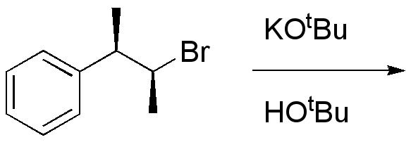 SOLVED: How do I draw the E2 reaction product of this reaction: 2-Bromo-3-phenylbutane reacting ...