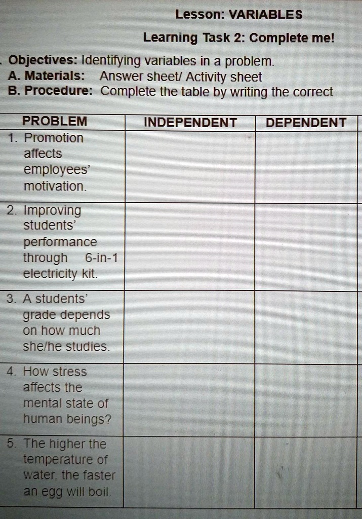 Solved I Need Help Asap Thank You In Advance Lesson Variables Learning Task 2 Complete The 0335