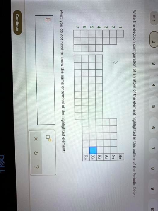 Solved Write The Electron Configuration You Do Not Need The Name Symbol The Highlighted