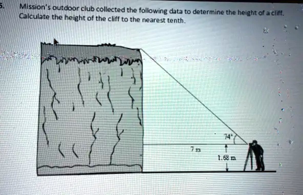 SOLVED: Mission" Dutcoor club collected the following data to determine the height of aclift ...