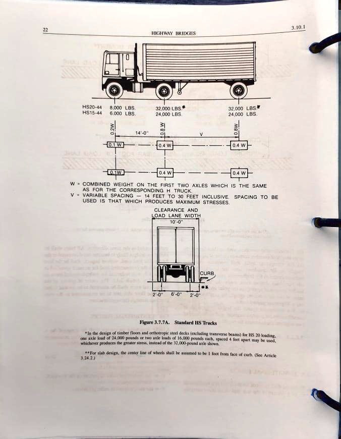 22 0 HS20-44 8,000 LBS HS15-44 6.000 LBS. HIGHWAY BRIDGES 3.10.1 32,000 ...