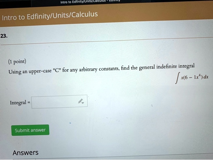 intro edilnity units caicuiu intro to edfinityunitscalculus 23 point c for any arbitrary ...
